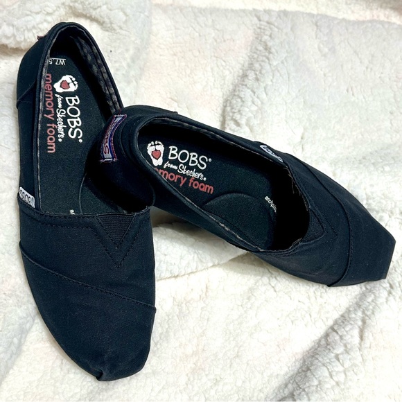 Bob’s from Sketchers | Shoes | Bobs From Skechers Black Canvas Toms ...